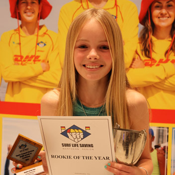 Laura Manning wins the Quicksilver Rookie Lifeguard of the Year award ...